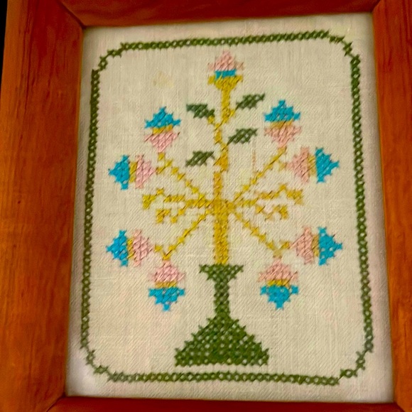 Wall Decor | Cross Stitchpennsylvania Dutch Flower Primitive Cross ...